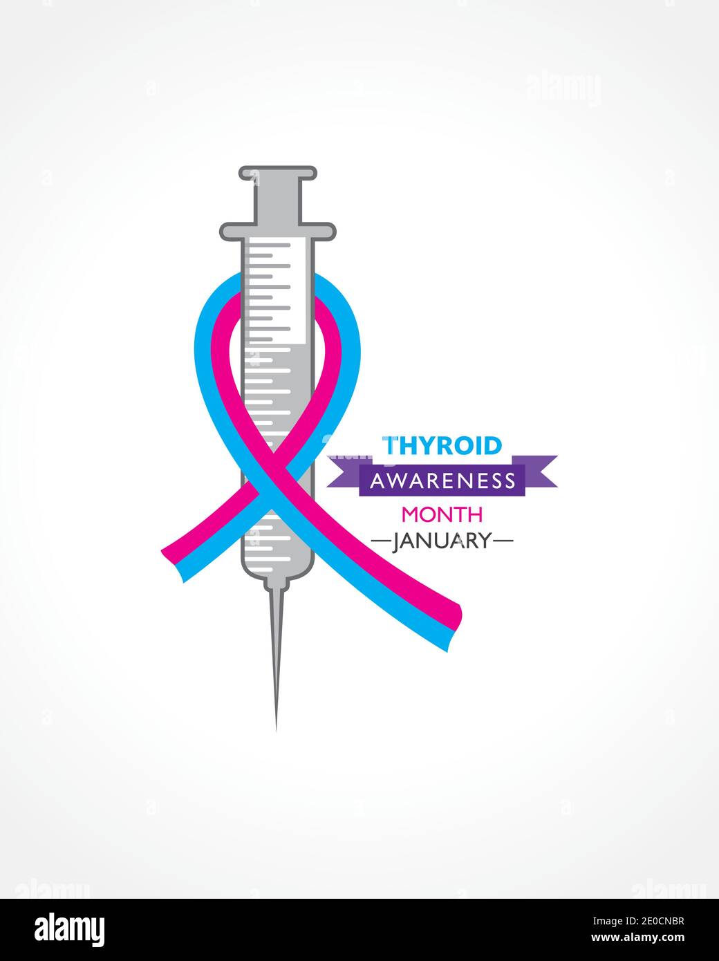 Vector illustration of Thyroid Awareness Month observed in January ...