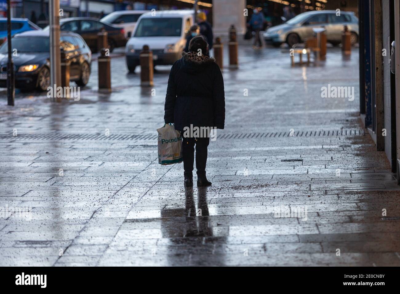 Dudley, West Midlands, UK. 31st Dec, 2020. Dudley town centre on New ...