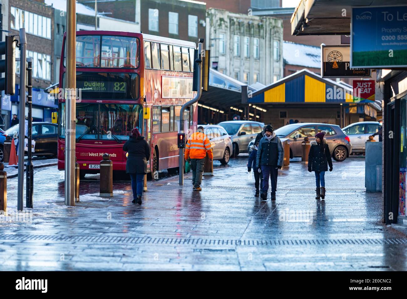Dudley, West Midlands, UK. 31st Dec, 2020. Dudley town centre on New ...