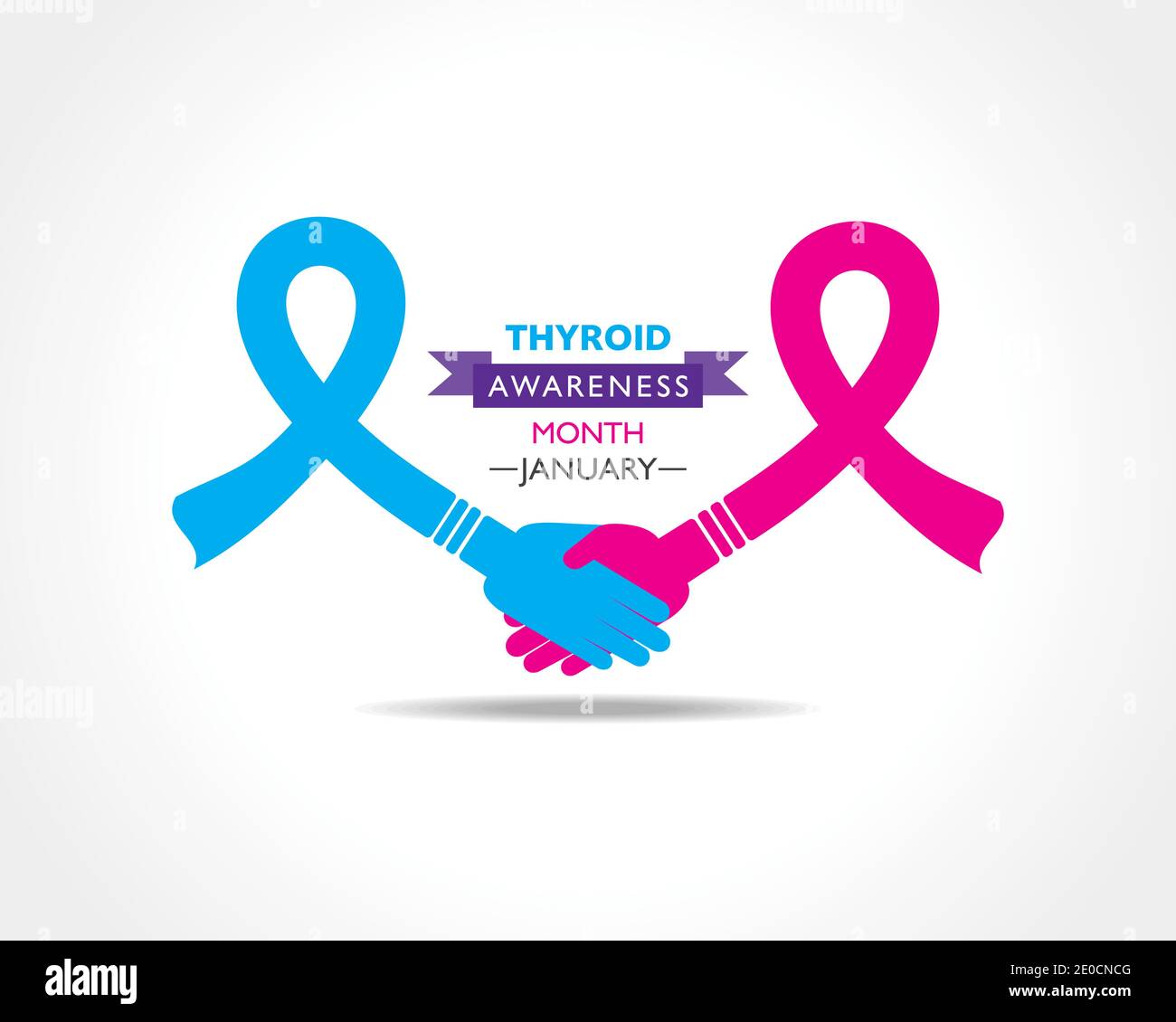 Vector illustration of Thyroid Awareness Month observed in January ...
