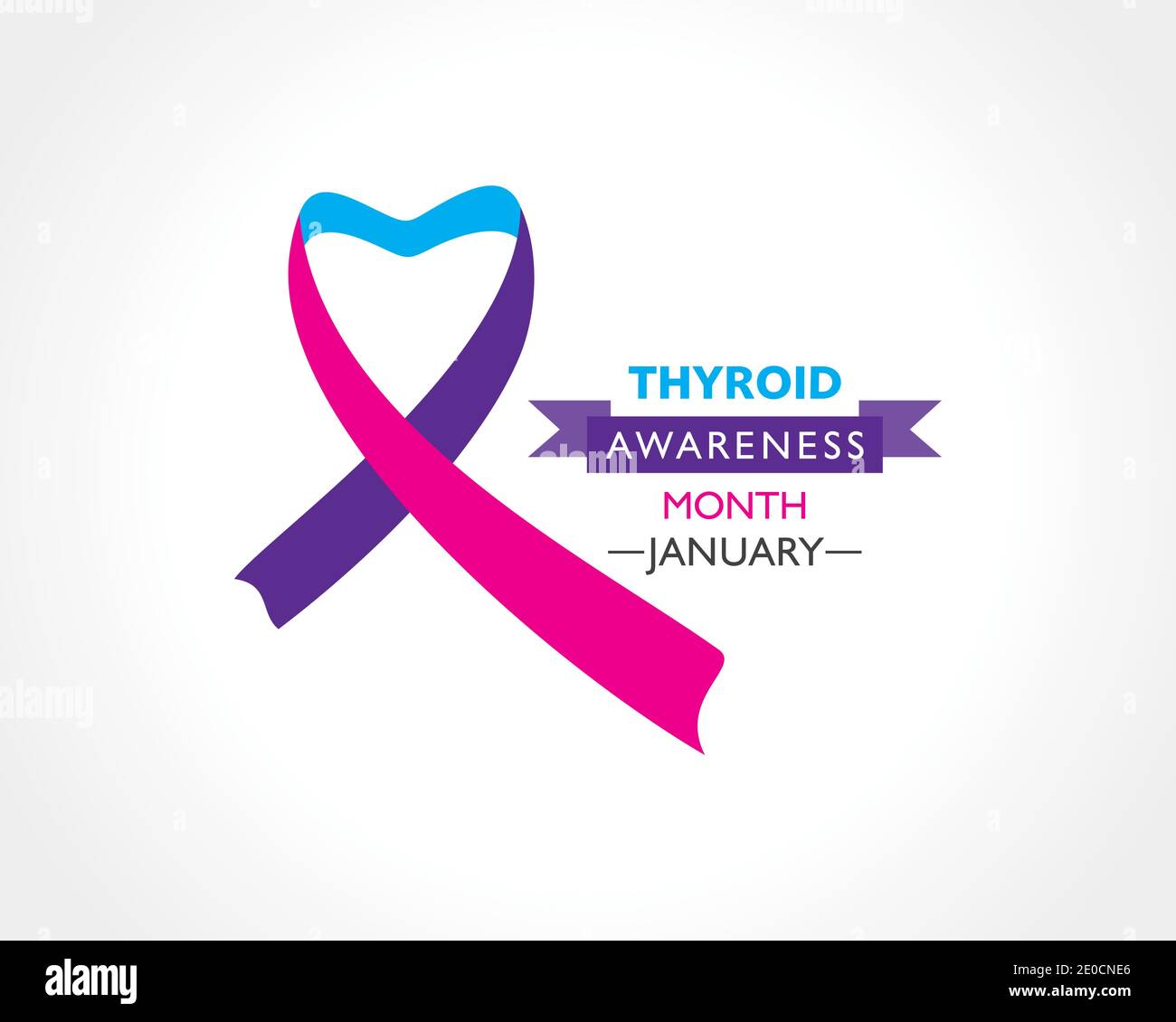 Vector illustration of Thyroid Awareness Month observed in January ...