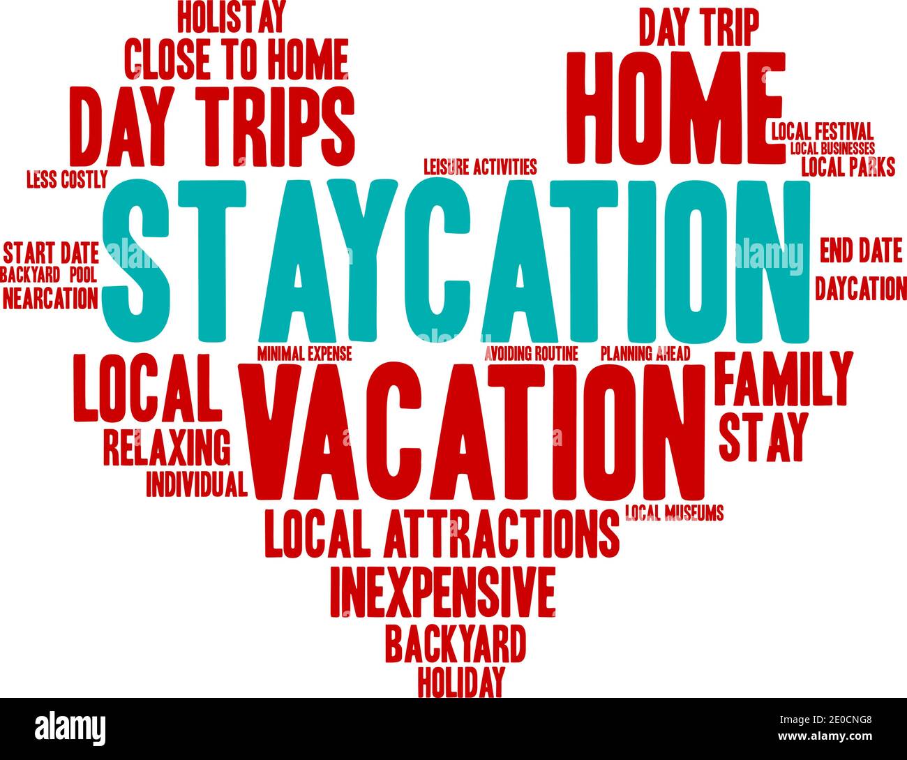 Staycation word cloud on a white background Stock Vector Image & Art ...