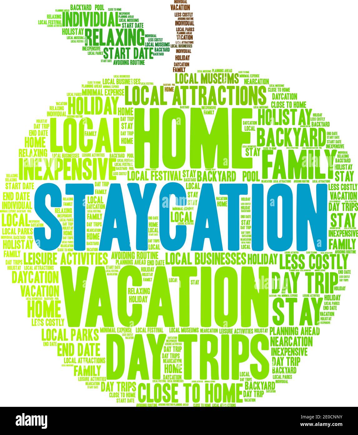 Staycation word cloud on a white background Stock Vector Image & Art ...