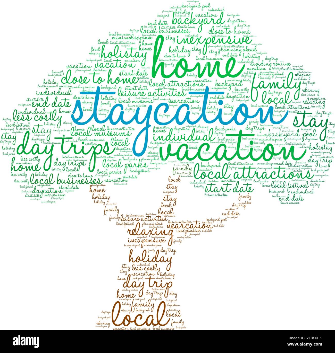Staycation word cloud on a white background Stock Vector Image & Art ...