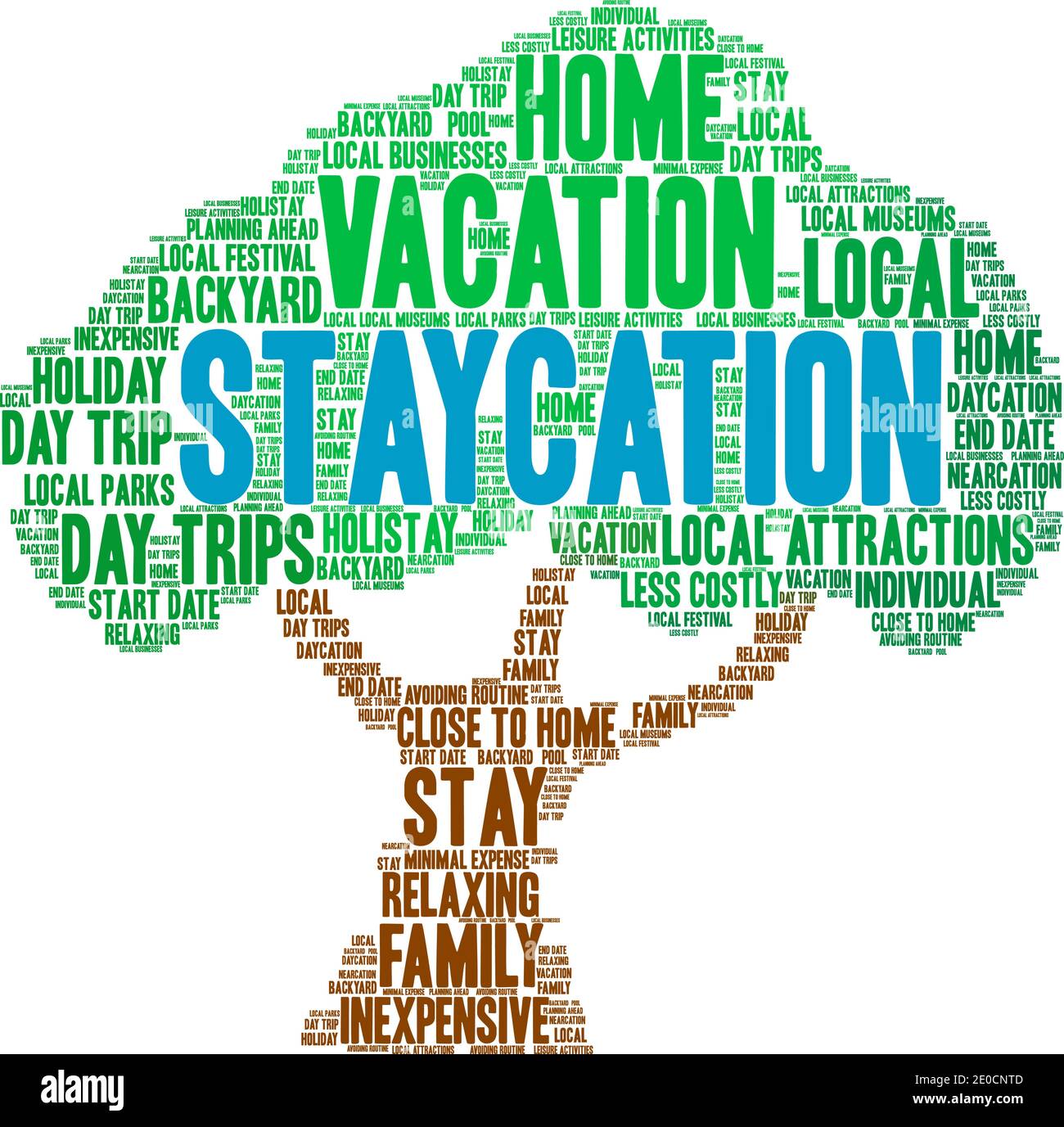 Staycation word cloud on a white background Stock Vector Image & Art ...