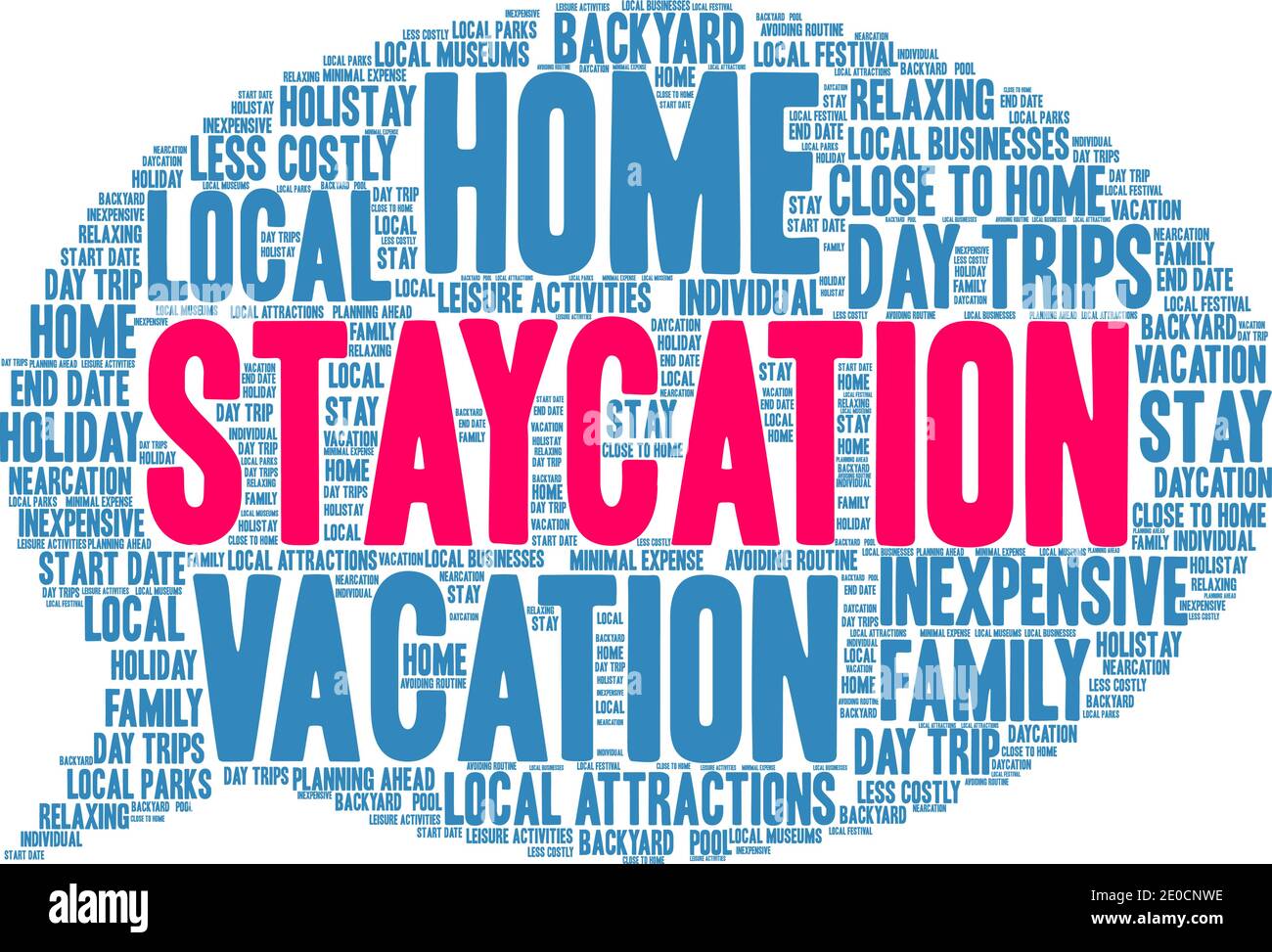 Staycation word cloud on a white background Stock Vector Image & Art ...