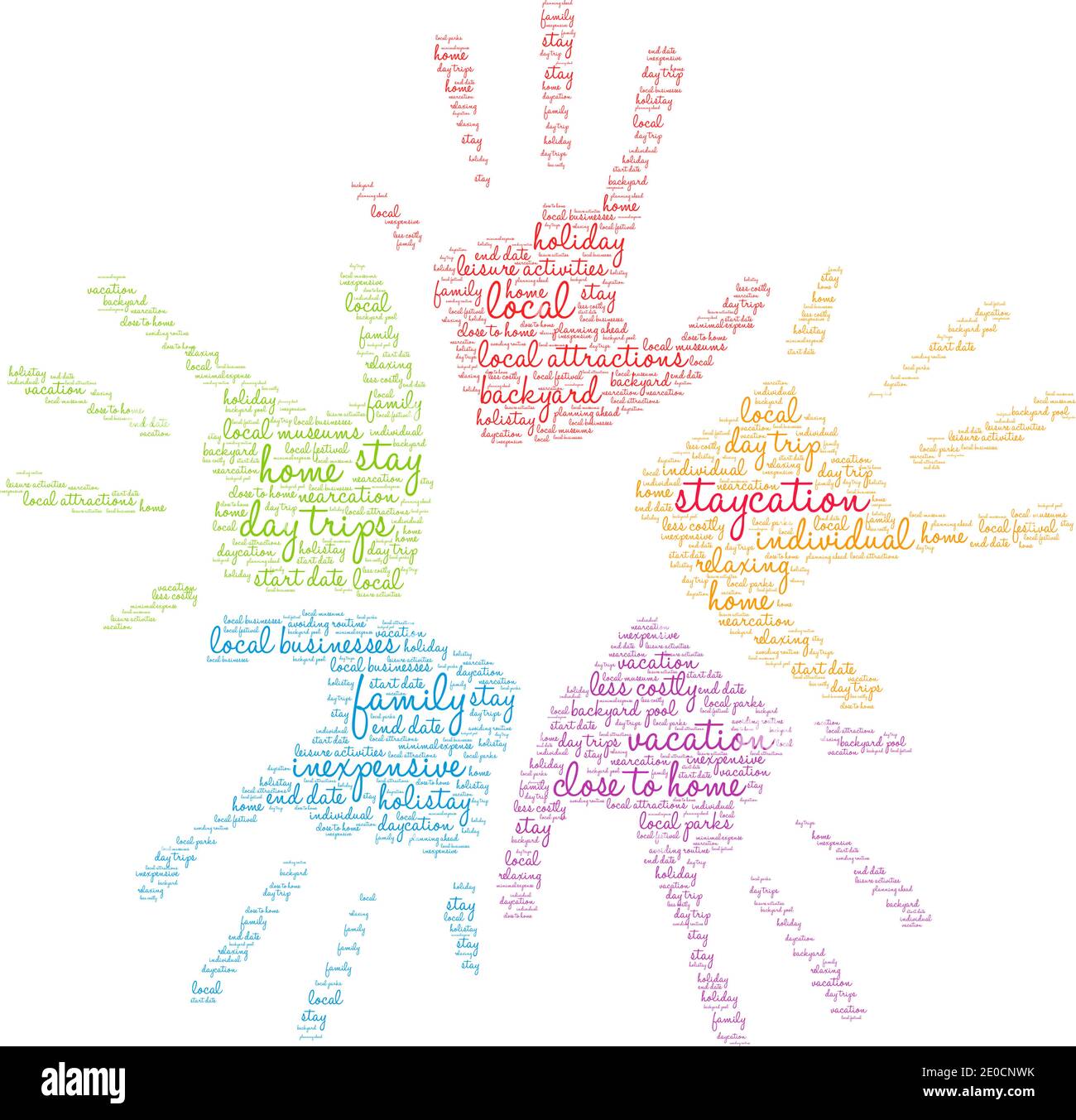 Staycation word cloud on a white background Stock Vector Image & Art ...