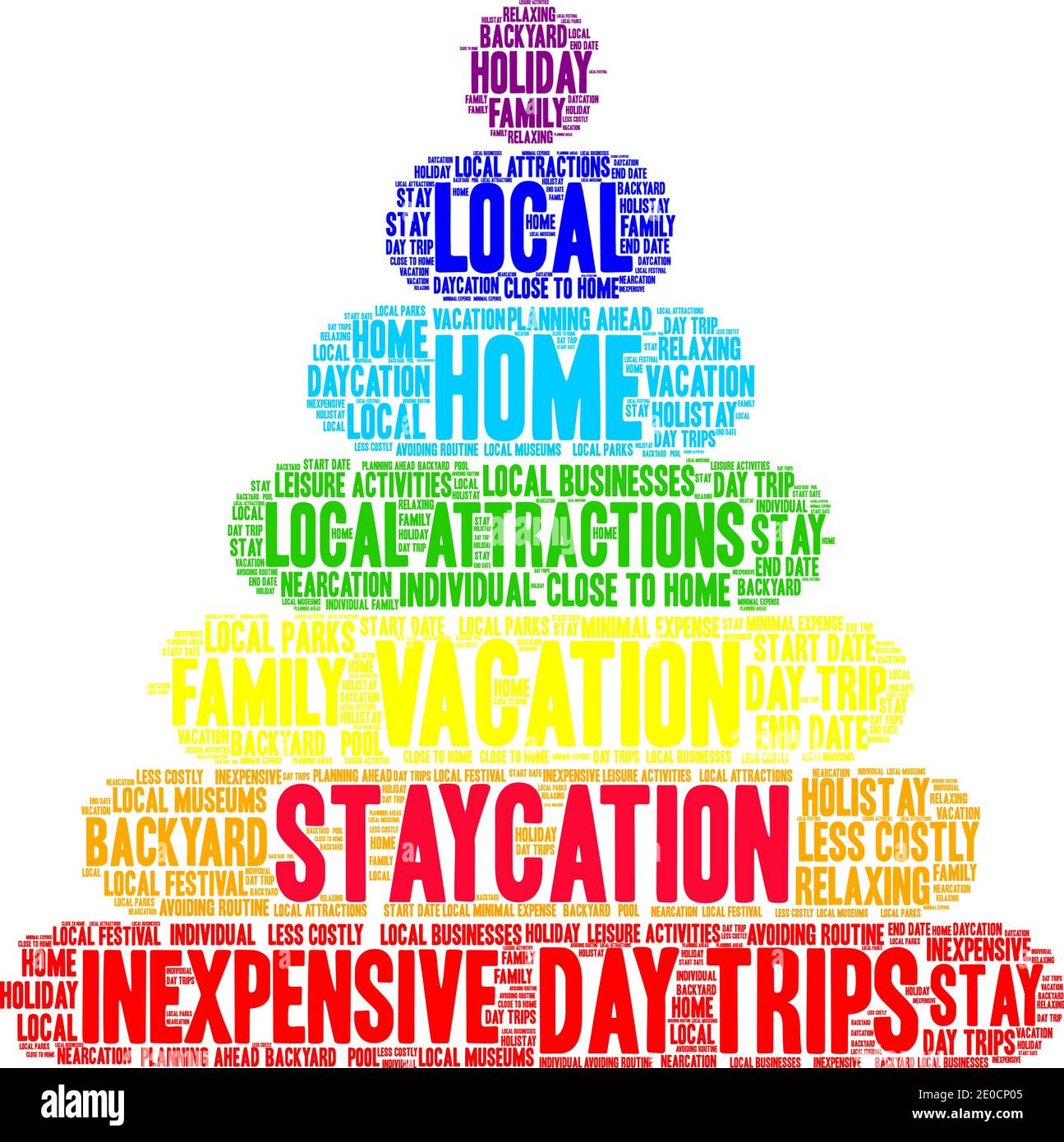 Staycation word cloud on a white background Stock Vector Image & Art ...