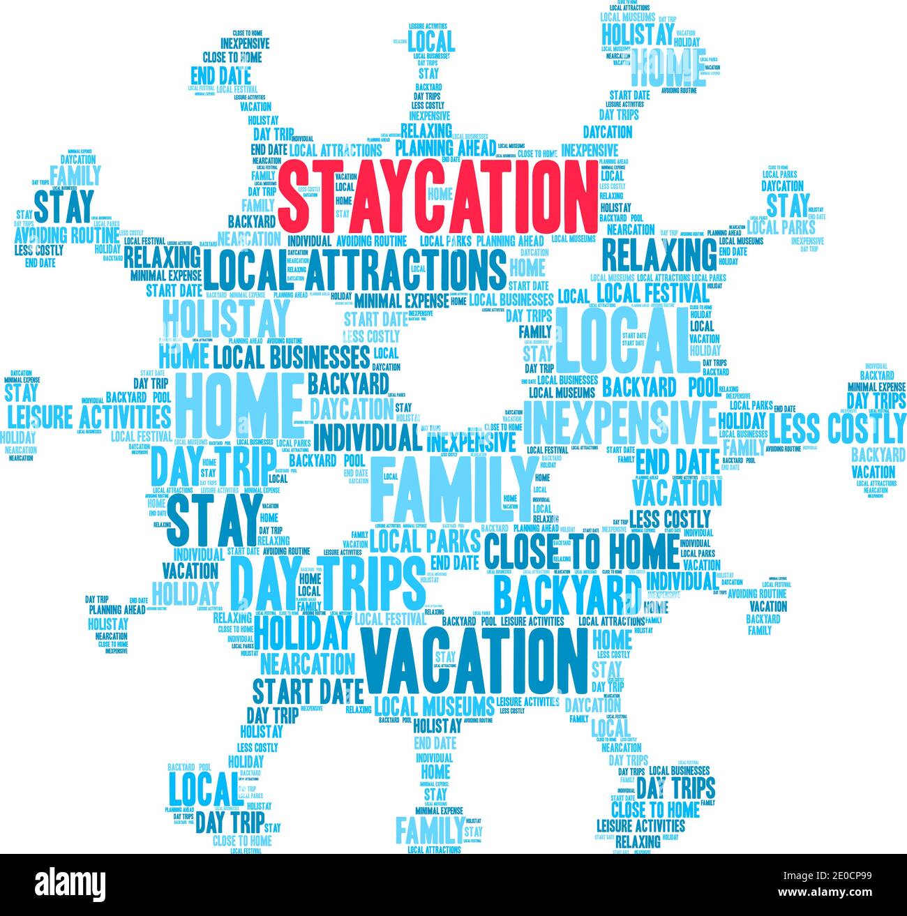 Staycation word cloud on a white background Stock Vector Image & Art ...