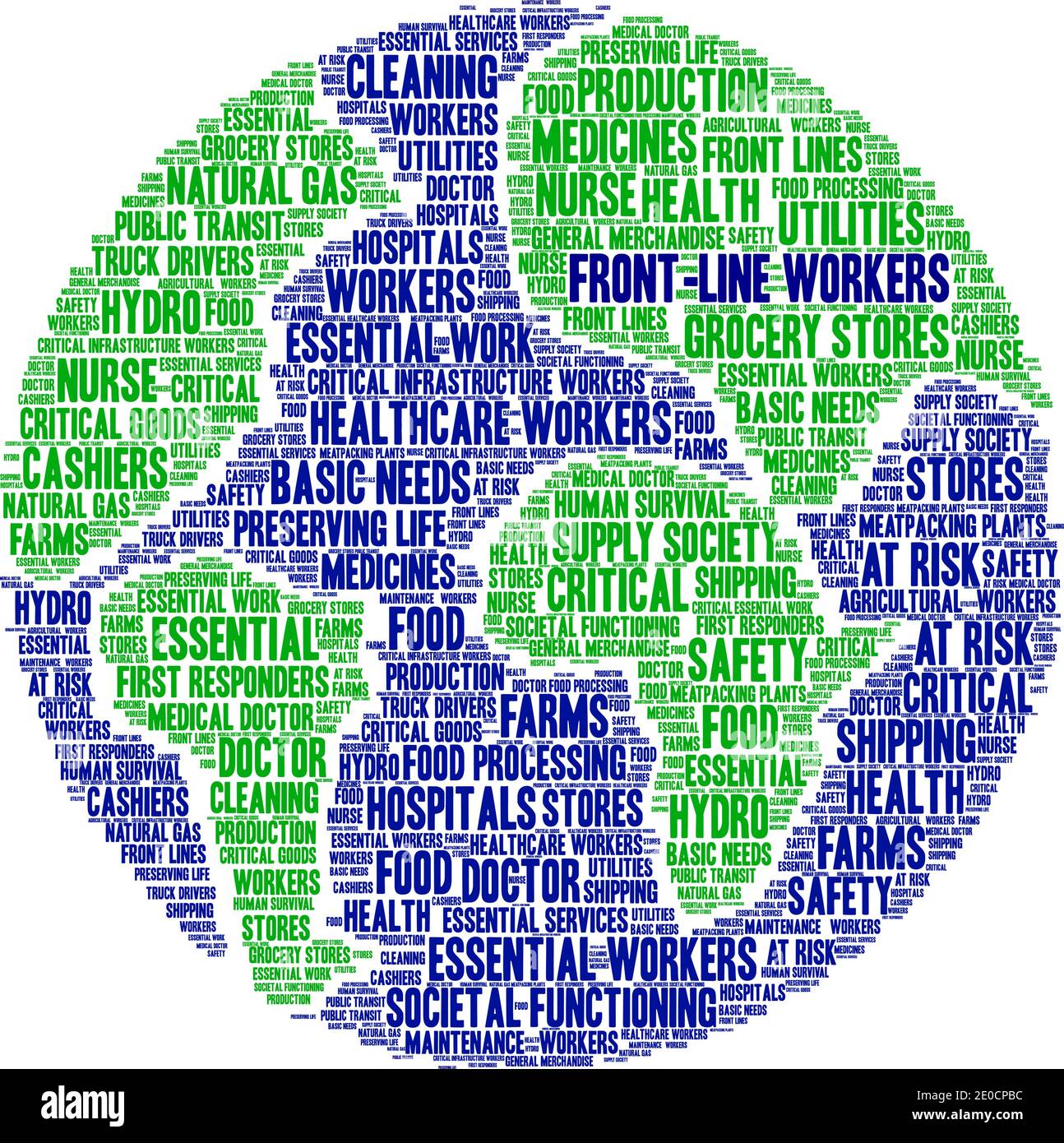 Front Line Workers word cloud on a white background Stock Vector Image ...