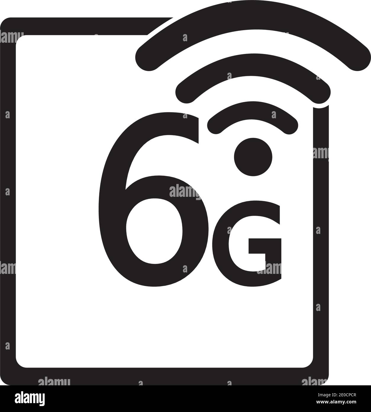 6g internet icon. icon for mobile phone or smart device Stock Vector ...