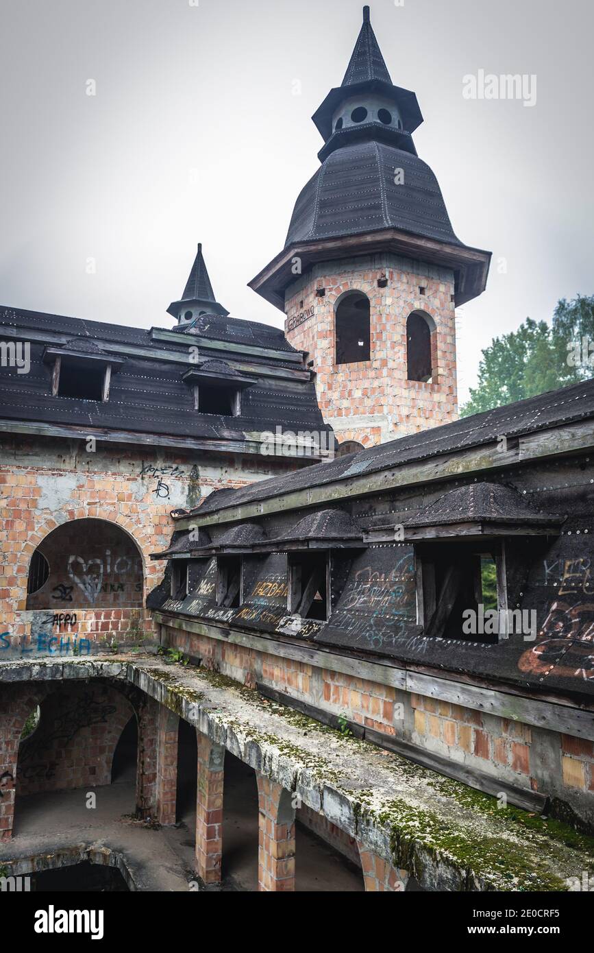 One of 12 towers of unfinished castle, unofficial tourist attraction in ...