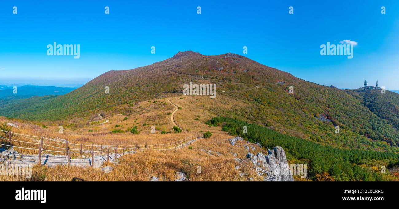 Peaks of Mudeungsan national park near Gwangju, Republic of Korea Stock ...