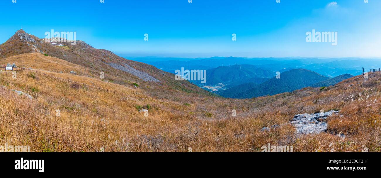Peaks of Mudeungsan national park near Gwangju, Republic of Korea Stock ...