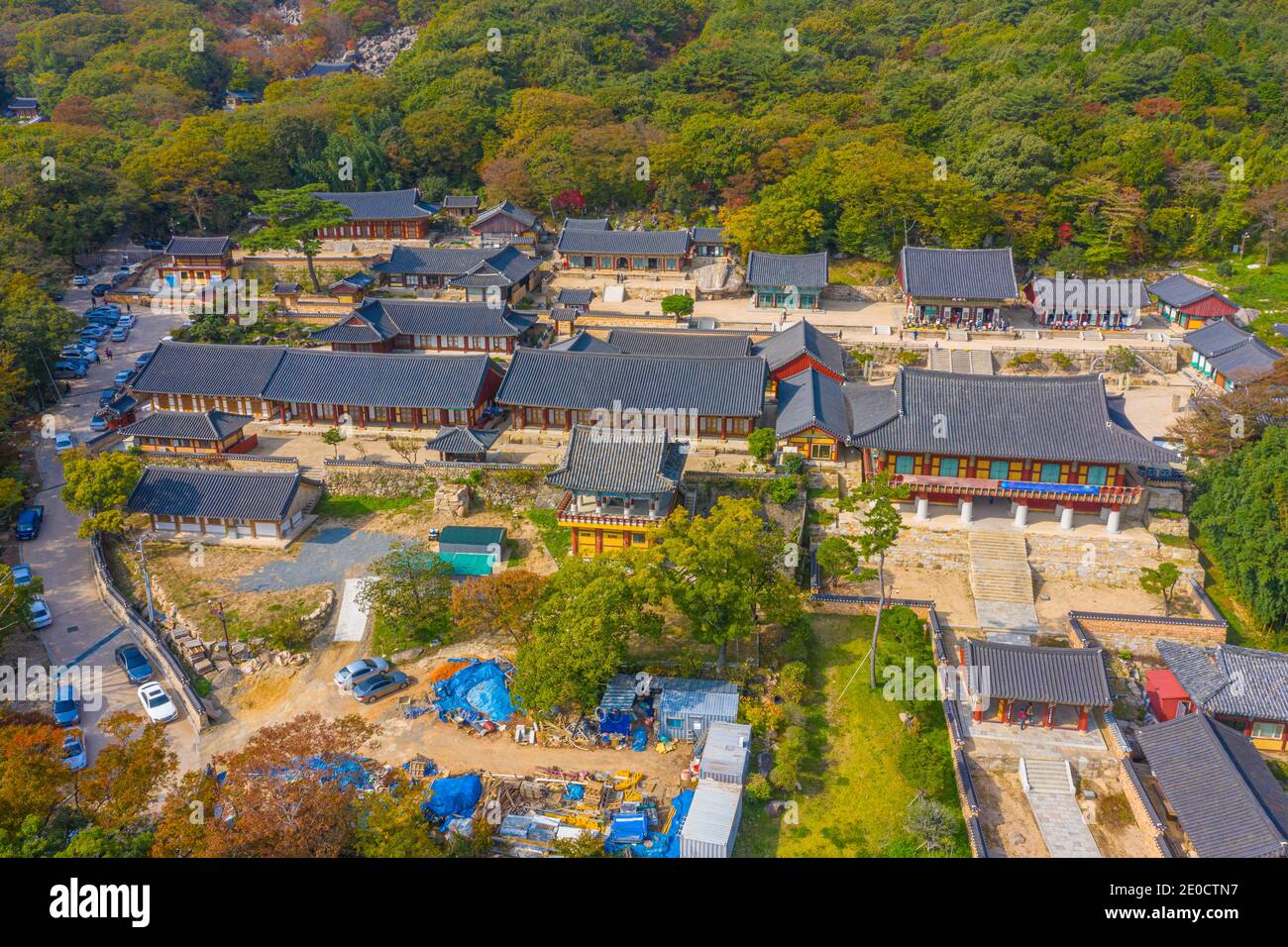 Aerial view of Beomeosa temple in Busan, Republic of Korea Stock Photo ...