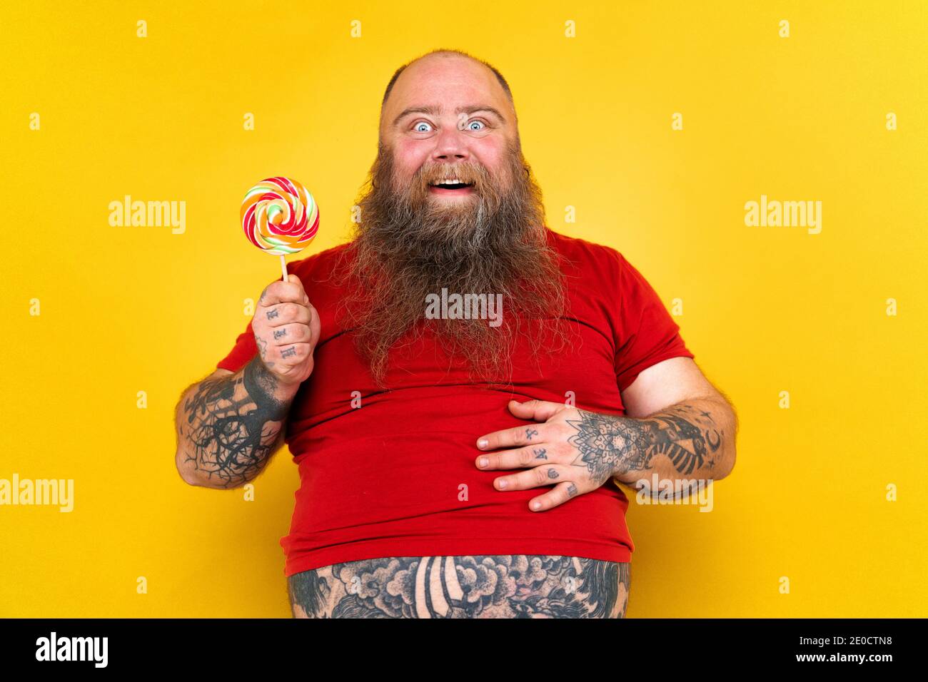 Funny hilarious fat man hi-res stock photography and images - Alamy