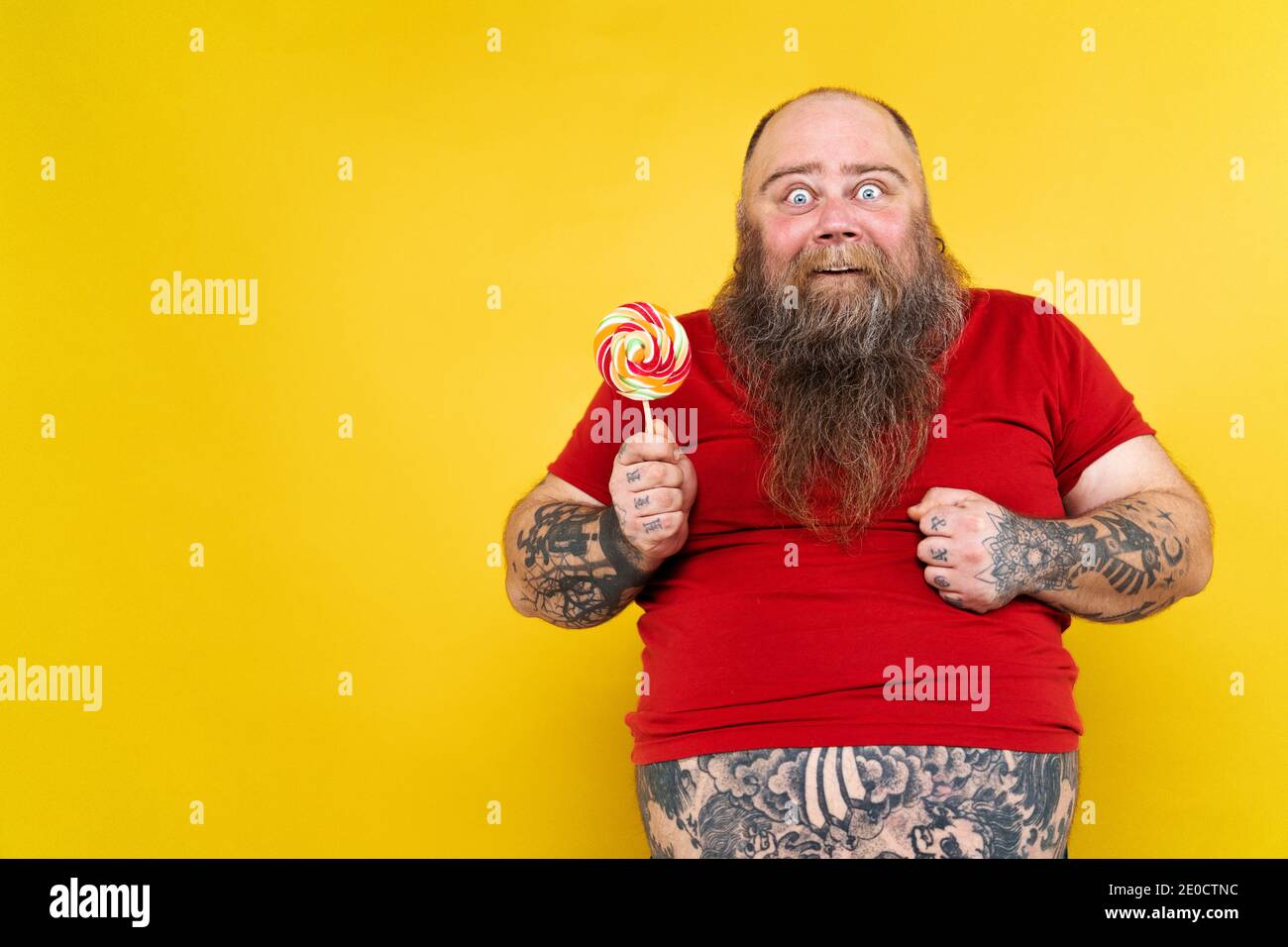 Funny hilarious fat man hi-res stock photography and images - Alamy