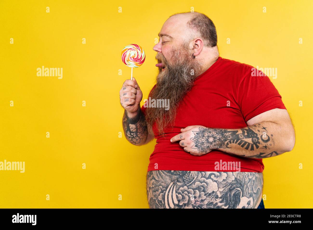 Man funny hungry belly hi-res stock photography and images - Alamy