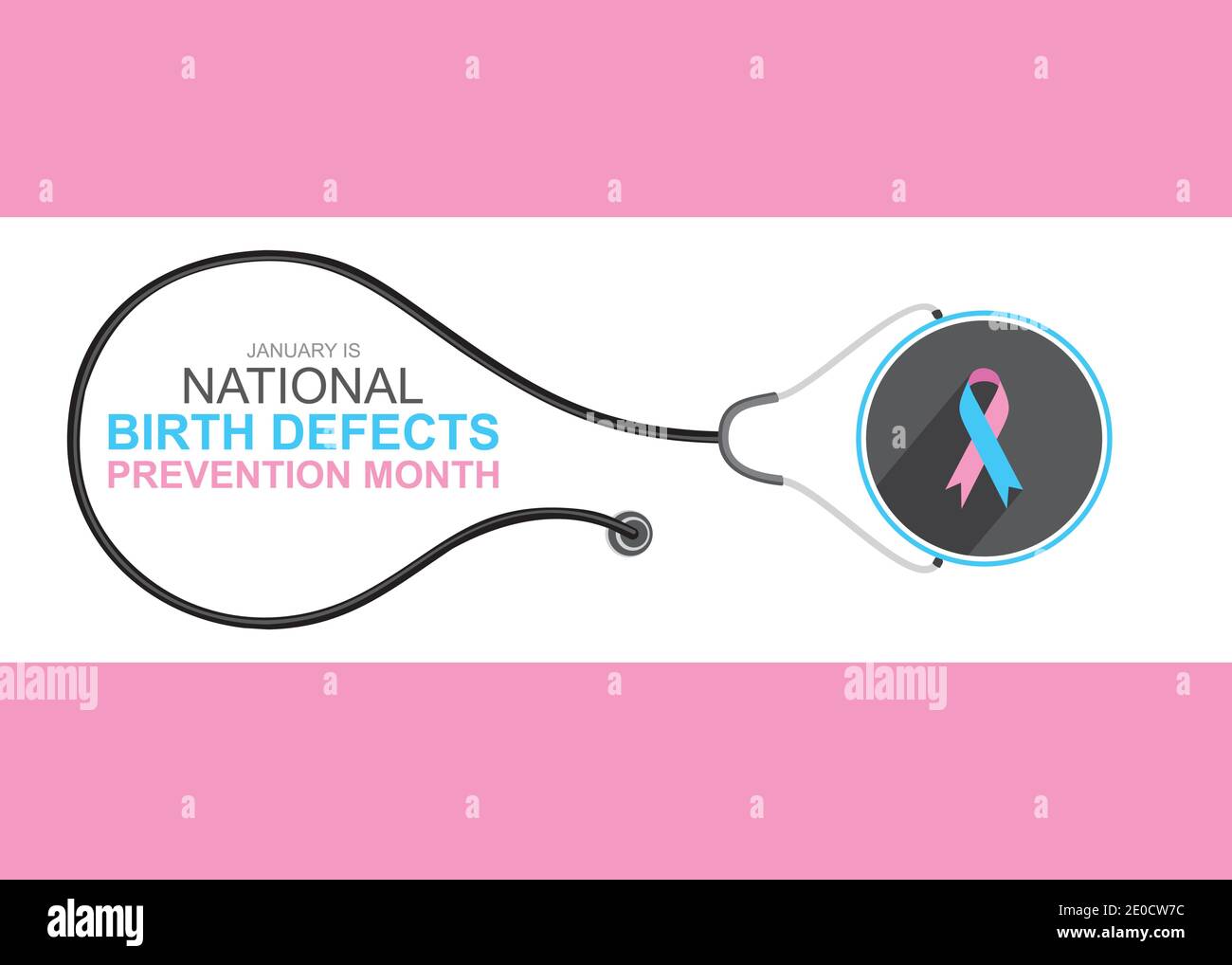 Vector illustration of National Birth Defects Prevention month of ...