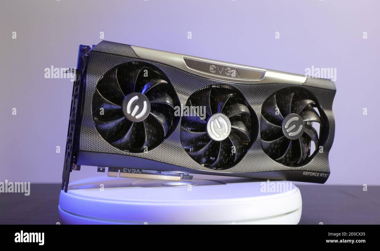 EVGA Geforce RTX 3090 Nvidia GPU display Stock Photo - Alamy