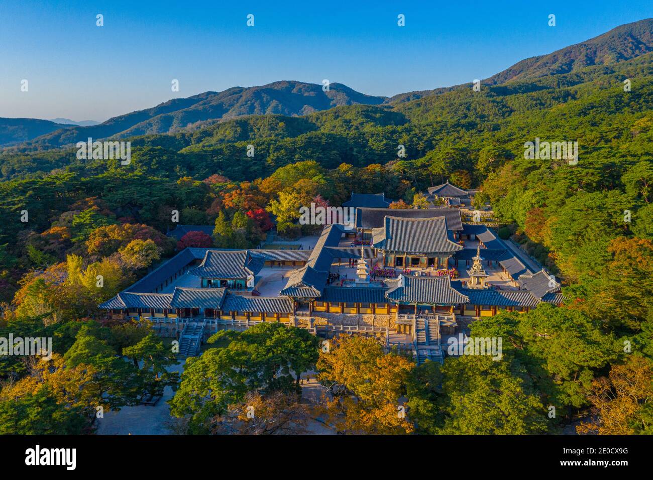 Aerial view of Bulguksa temple near Gyeongju, Republic of Korea Stock ...