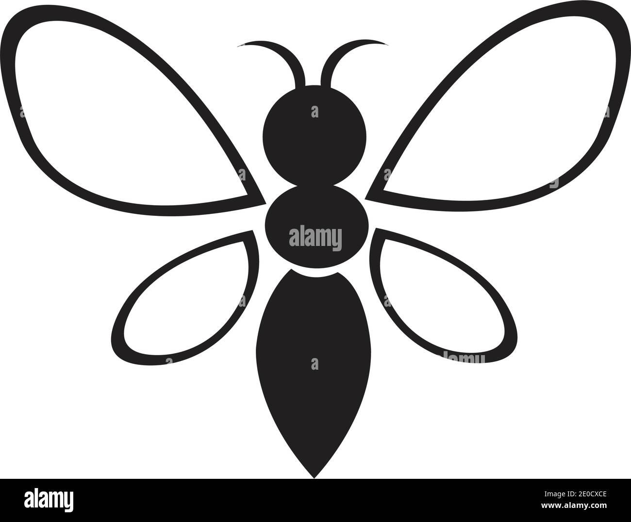 Bee logo vector icon illustration Stock Vector Image & Art - Alamy