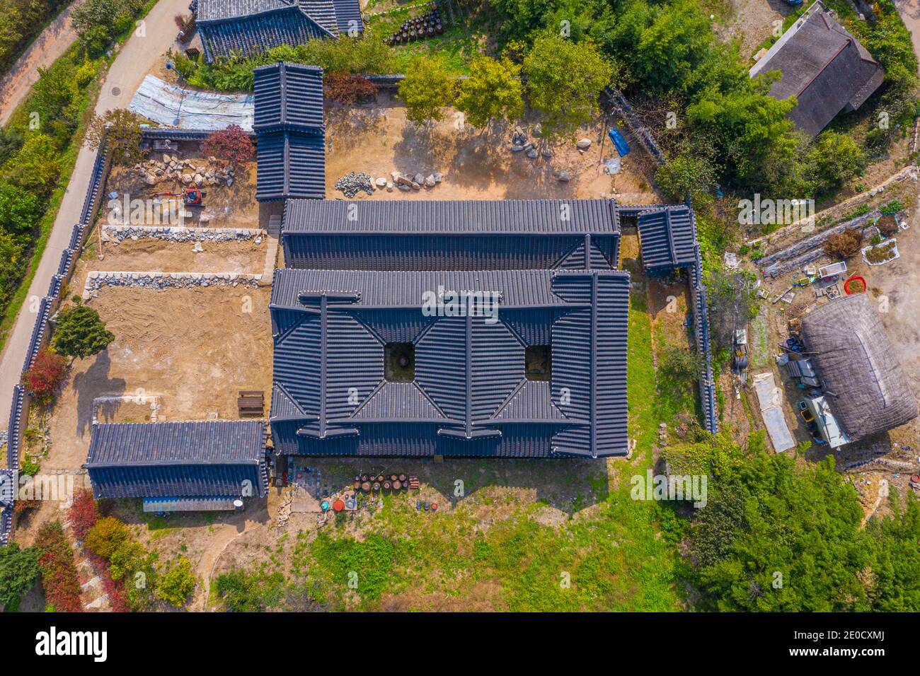 Aerial view of Yangdong Folk Village in Republic of Korea Stock Photo ...