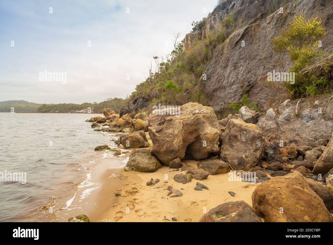 Panorama at the Coalmine Beach in the Nornalup Inlet close to Walpole ...