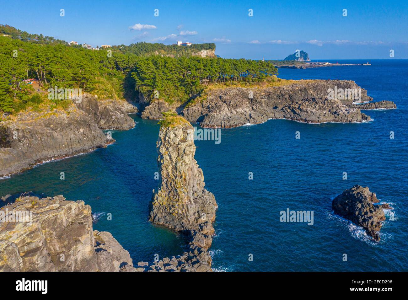 Aerial view of Oedolgae rock at Jeju island, Republic of Korea Stock ...