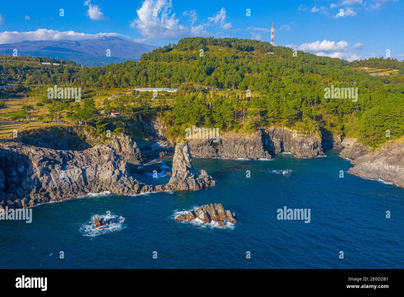 Aerial view of Oedolgae rock at Jeju island, Republic of Korea Stock ...