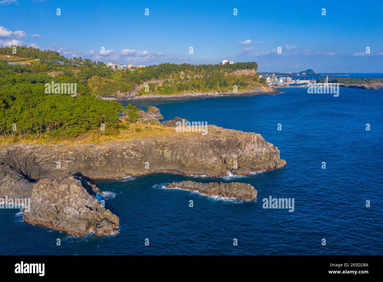 Aerial view of Oedolgae rock at Jeju island, Republic of Korea Stock ...
