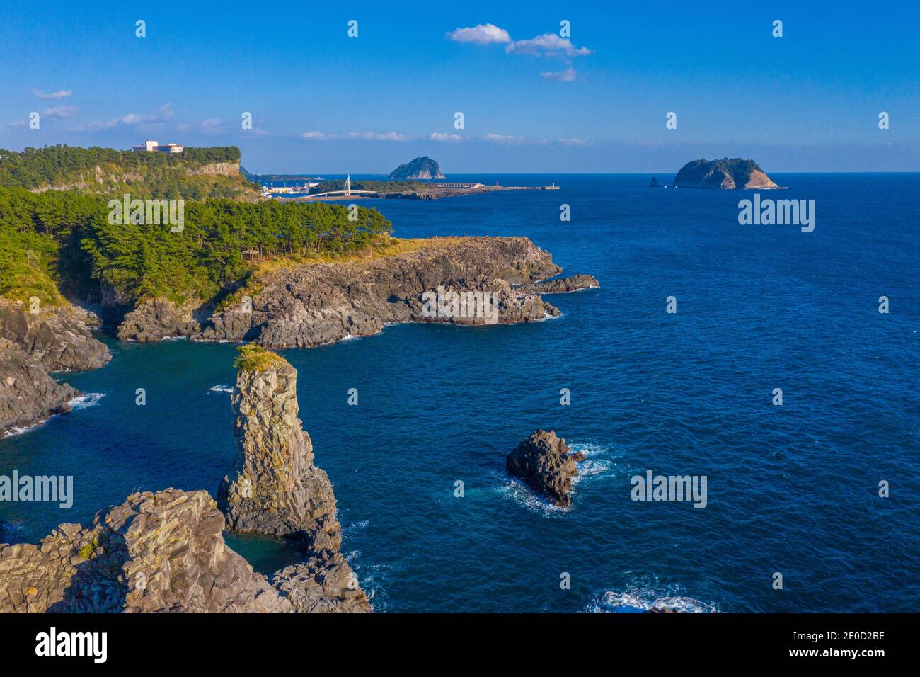 Aerial view of Oedolgae rock at Jeju island, Republic of Korea Stock ...