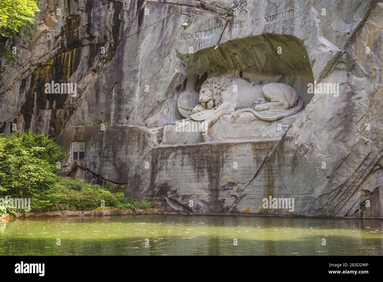 The Lion Monument is an outdoor stone relief in Lucerne, Switzerland ...