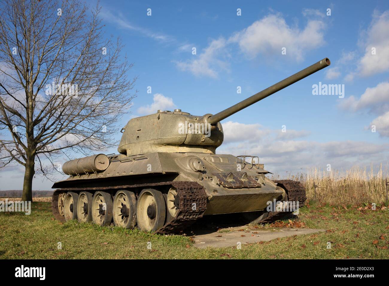Old aged soviet tank from second world war - armored fighting vehicle ...