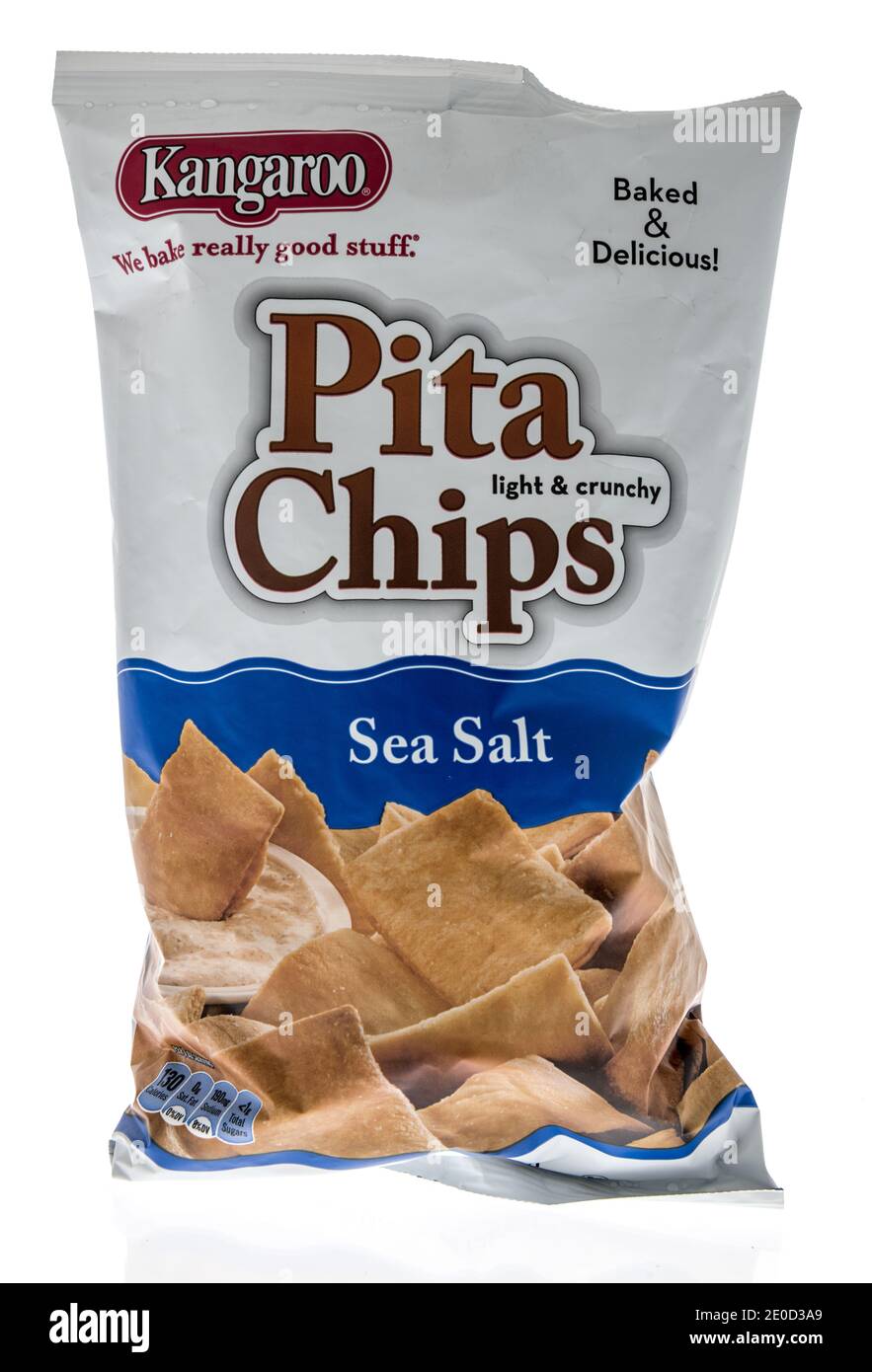 Winneconne, WI -27 December 2020: A bag of Kangaroo pita chips on an ...