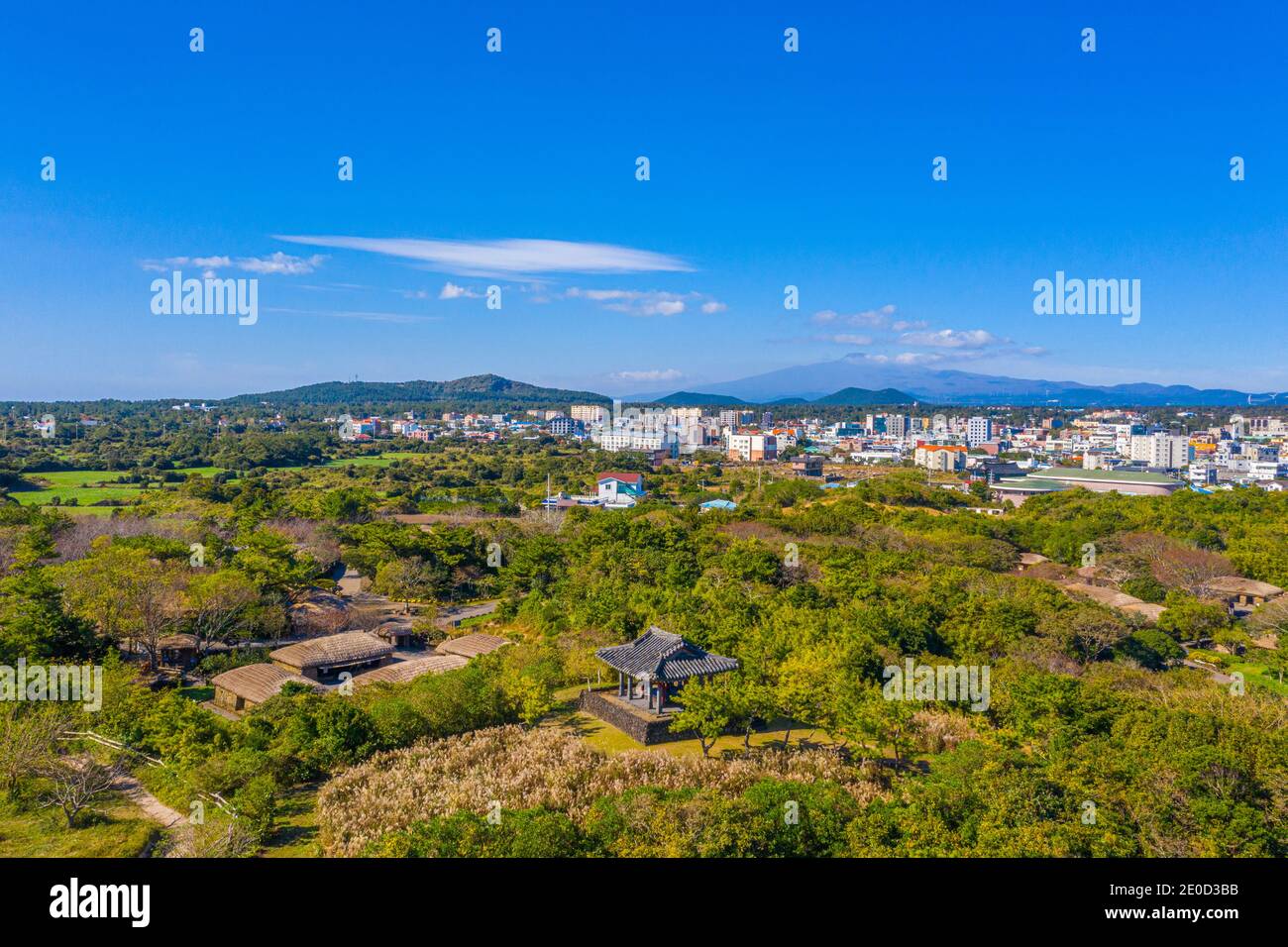 Aerial view of Jeju Folk village in Republic of Korea Stock Photo - Alamy