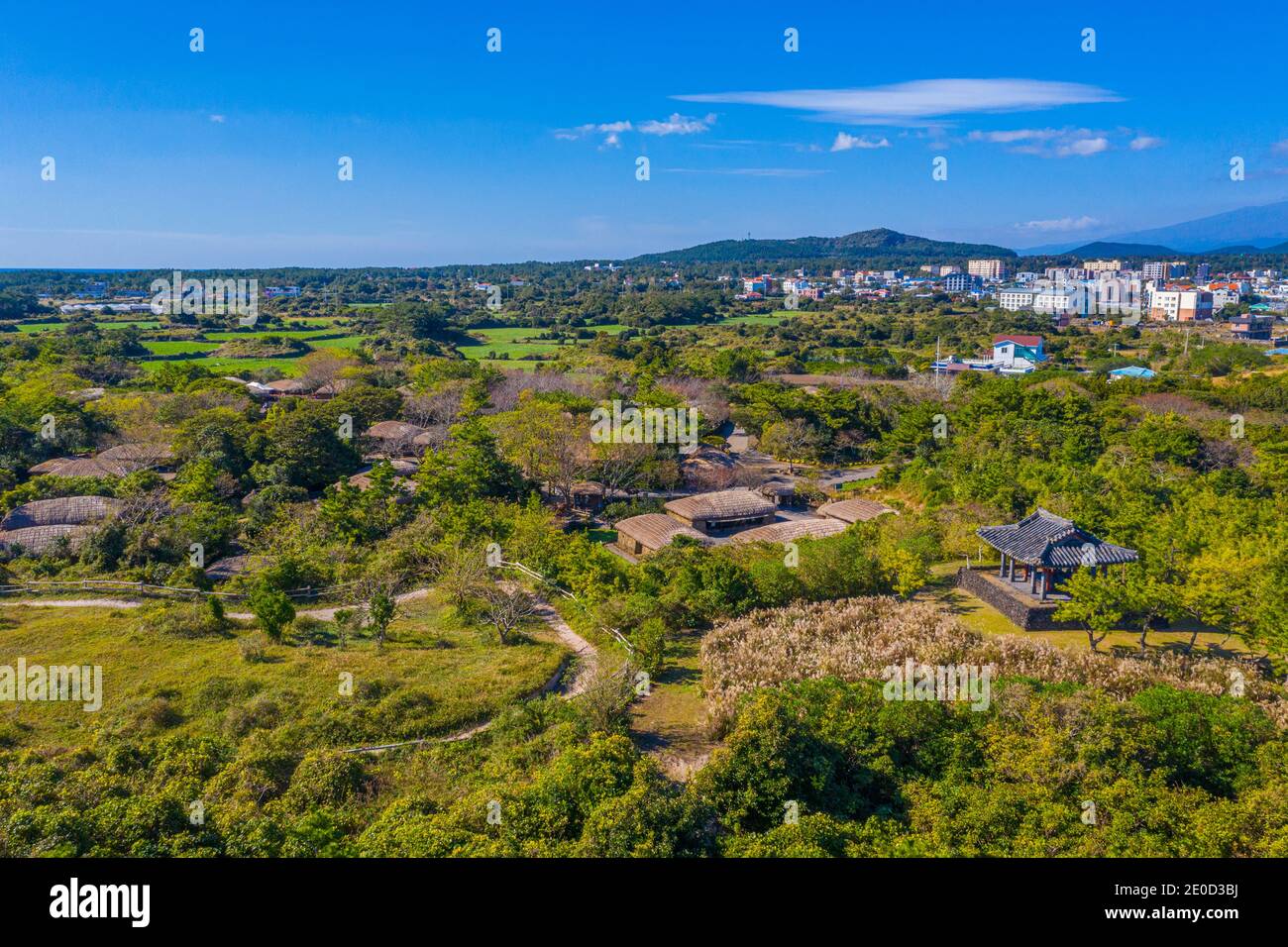 Aerial view of Jeju Folk village in Republic of Korea Stock Photo - Alamy