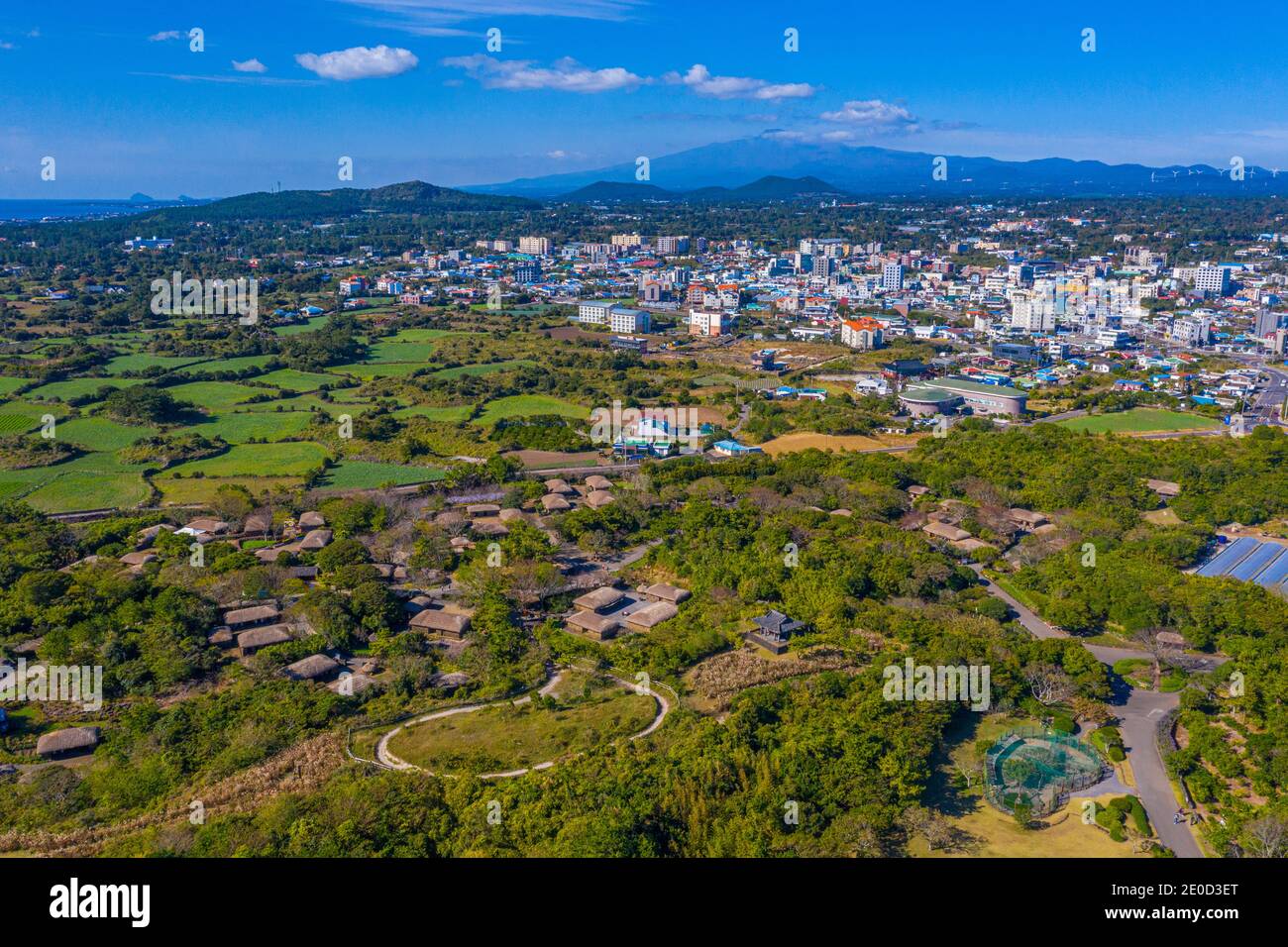 Aerial view of Jeju Folk village in Republic of Korea Stock Photo - Alamy