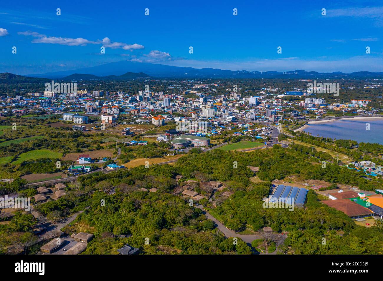 Aerial view of Jeju Folk village in Republic of Korea Stock Photo - Alamy