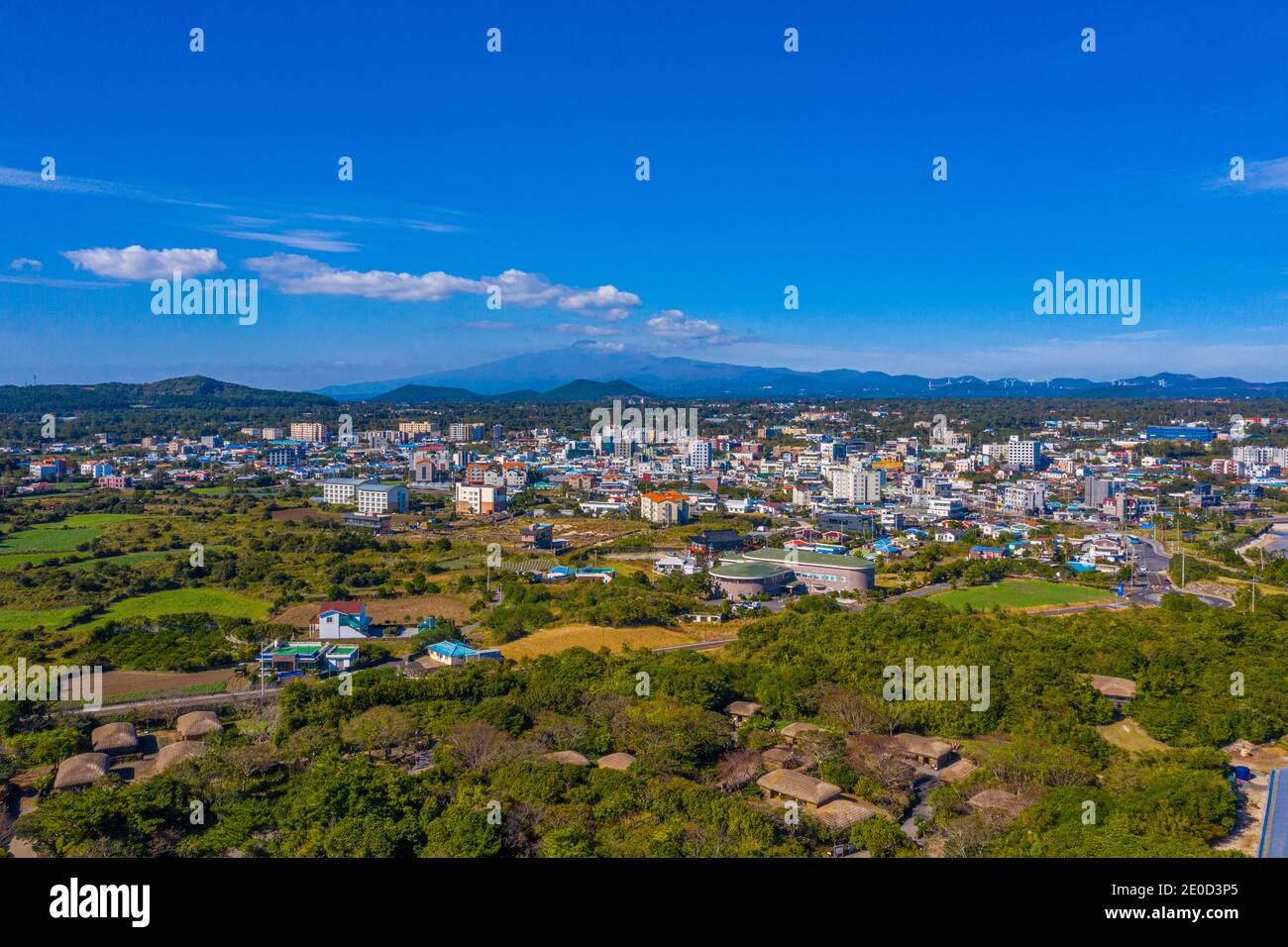Aerial view of Jeju Folk village in Republic of Korea Stock Photo - Alamy