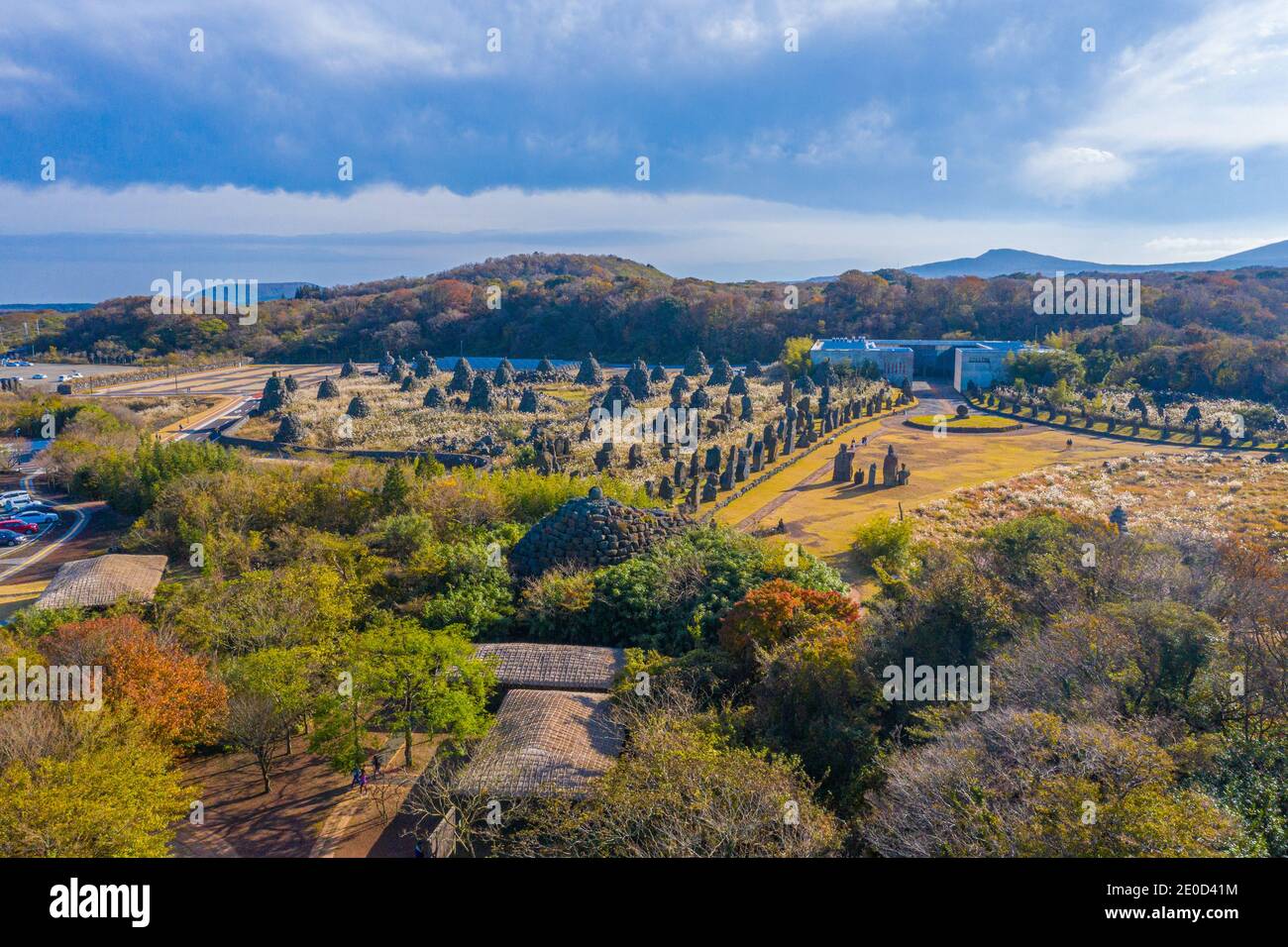 Aerial view of Jeju stone park, Republic of Korea Stock Photo - Alamy