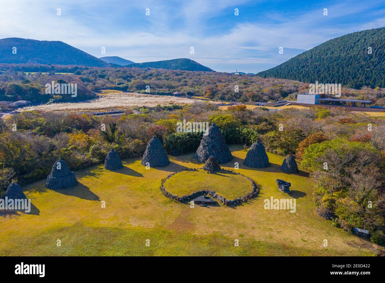 Aerial view of Jeju stone park, Republic of Korea Stock Photo - Alamy