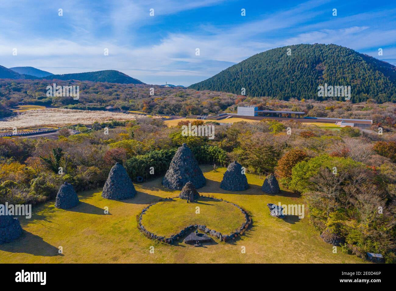 Aerial view of Jeju stone park, Republic of Korea Stock Photo - Alamy