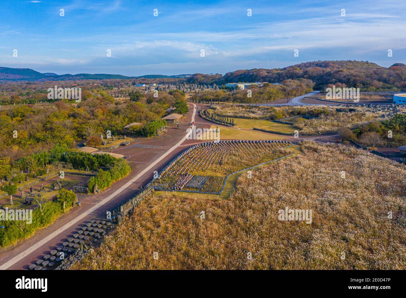 Aerial view of Jeju stone park, Republic of Korea Stock Photo - Alamy