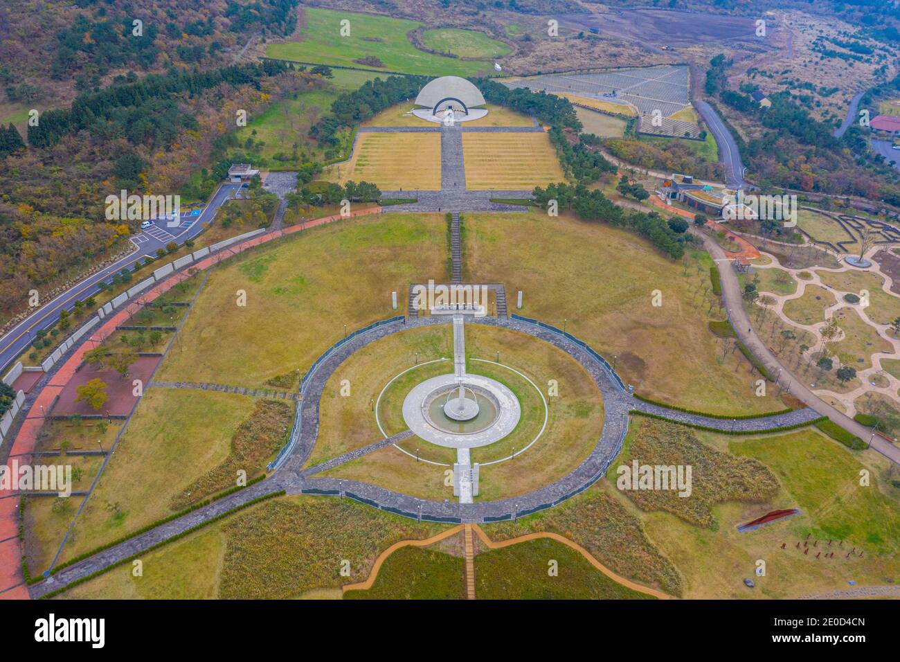 Aerial view of Jeju April 3 Peace park at Republic of Korea Stock Photo ...