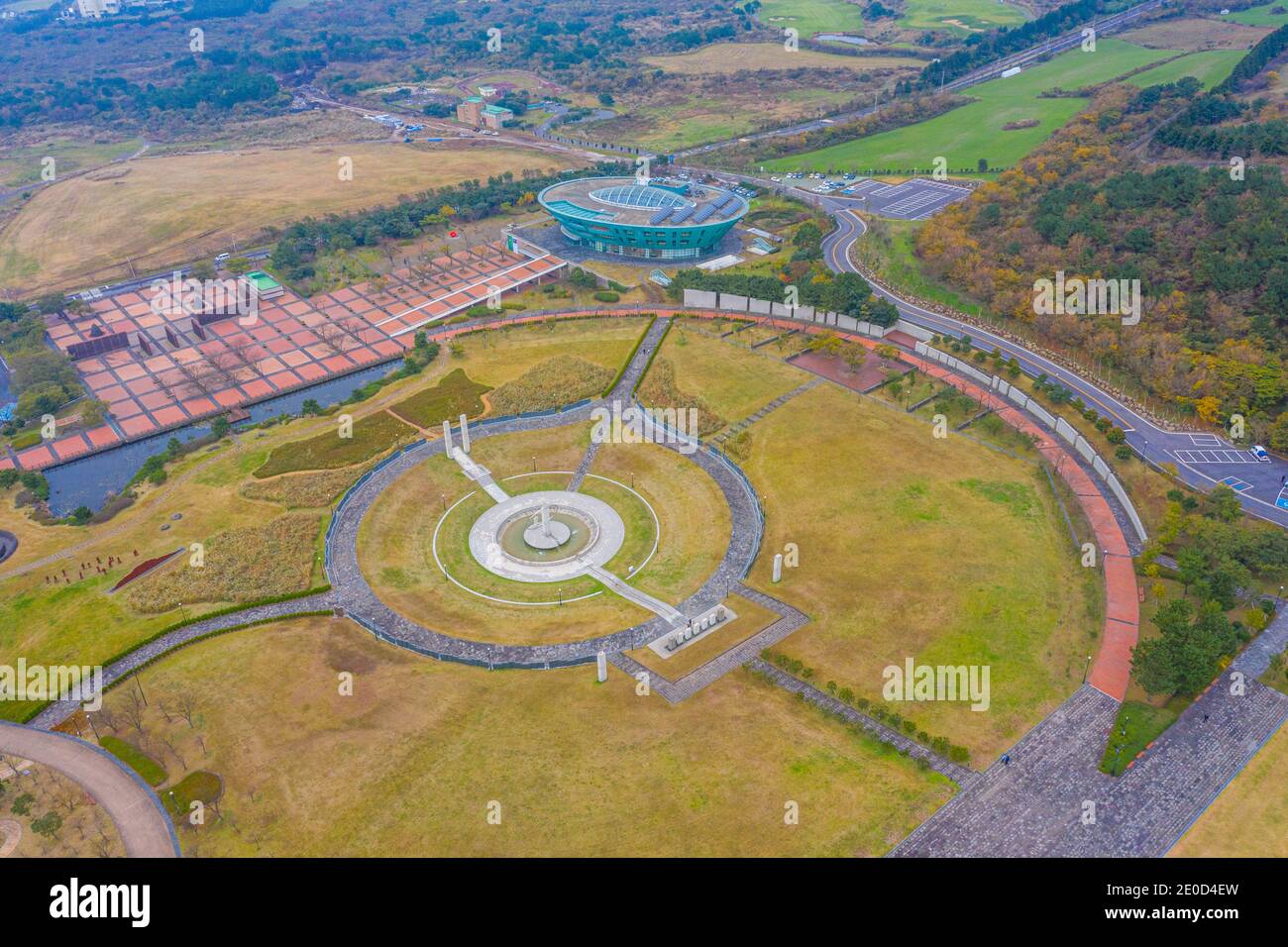 Aerial view of Jeju April 3 Peace park at Republic of Korea Stock Photo ...