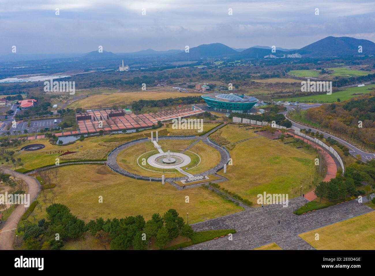 Aerial view of Jeju April 3 Peace park at Republic of Korea Stock Photo ...