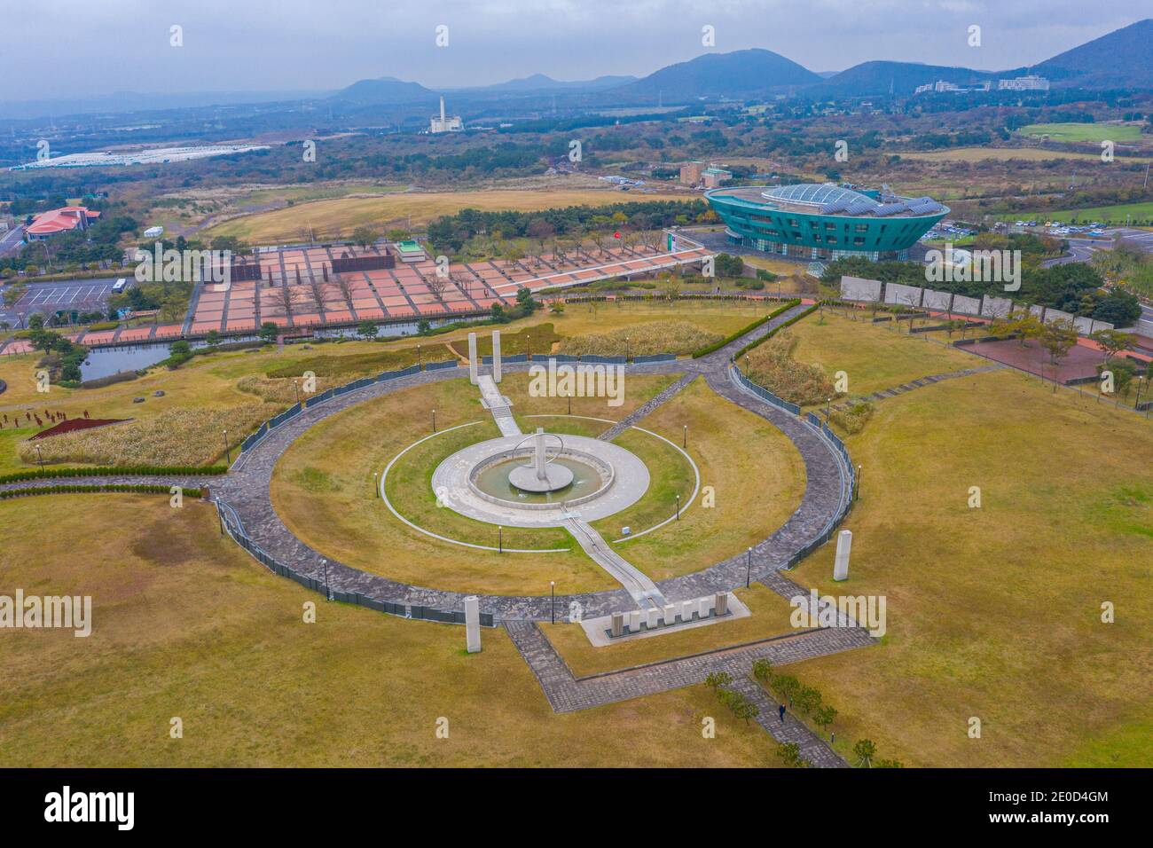 Aerial view of Jeju April 3 Peace park at Republic of Korea Stock Photo ...
