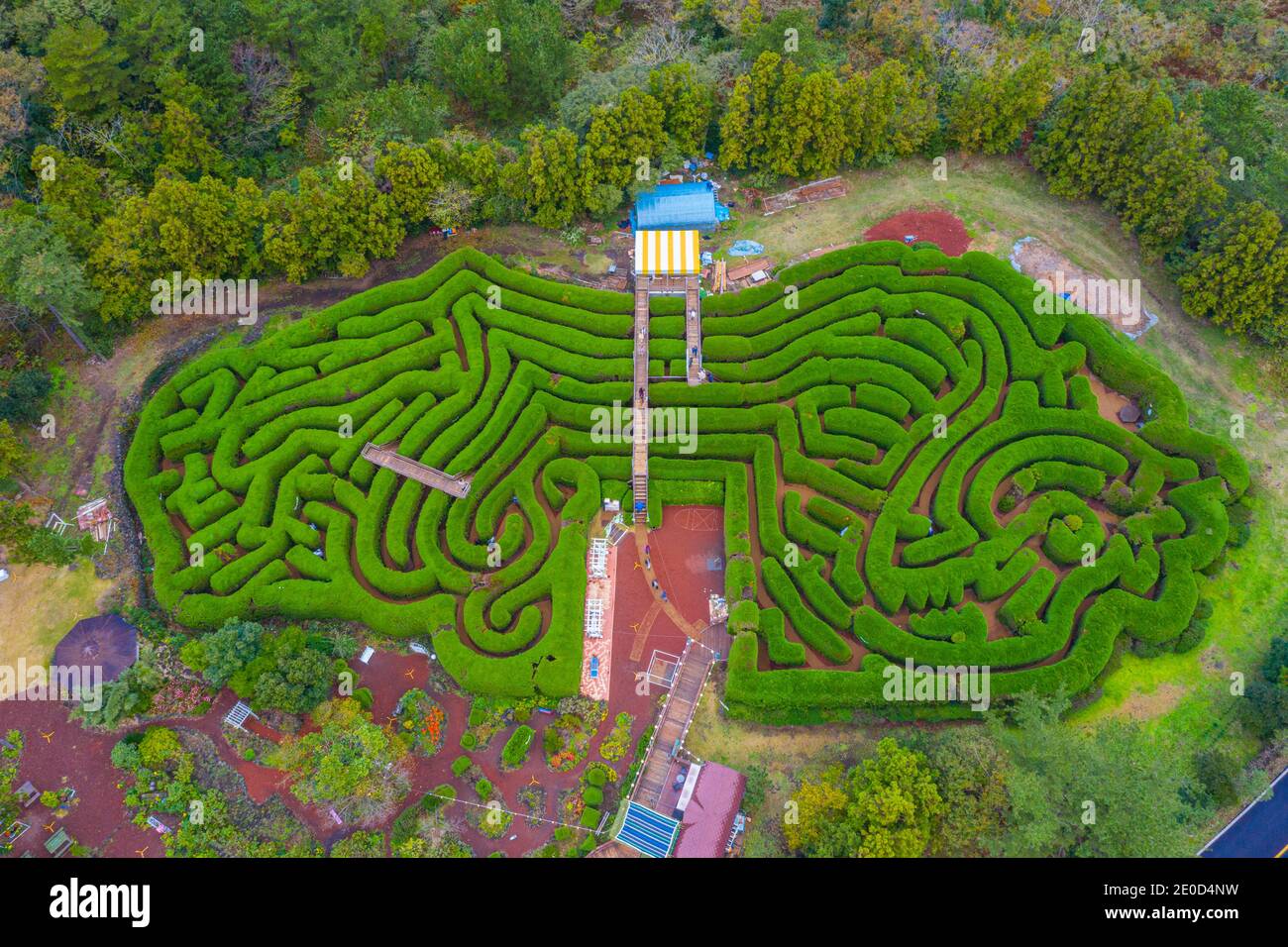 Aerial view of Jeju maze Park, republic of Korea Stock Photo - Alamy
