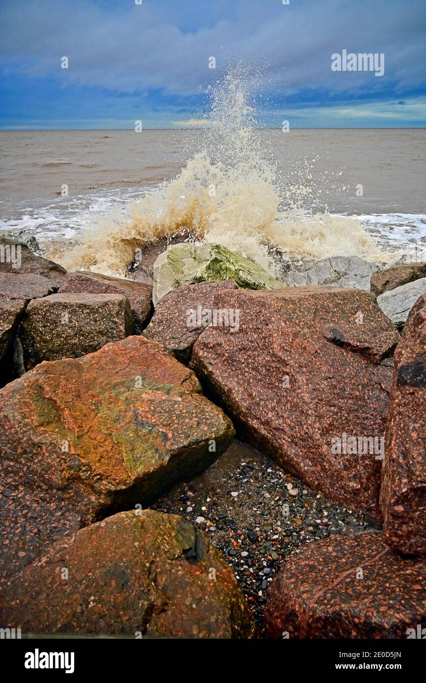 Large rocks and boulders used as protection against the incoming sea ...